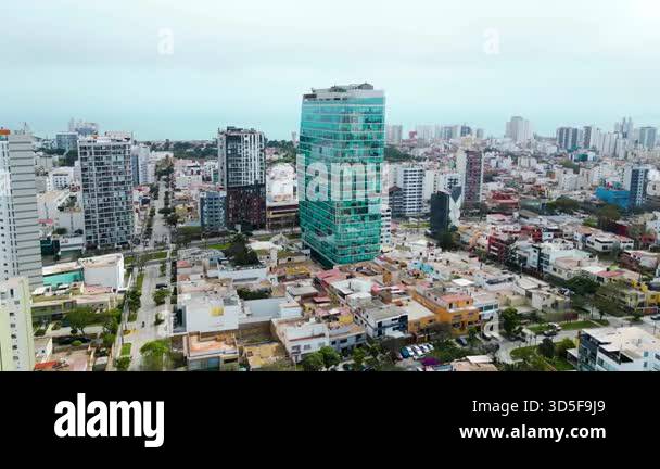 Coastal Neighborhood in Magdalena del Mar District, Lima Peru, Aerial ...