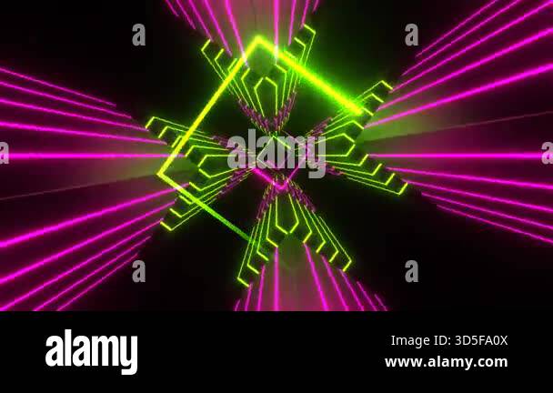 Exciting VJ loop on an abstract background with smooth flowing images ...