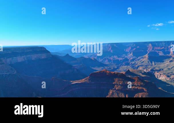 Deep layered canyons fading into the horizon. Multiple canyon layers ...