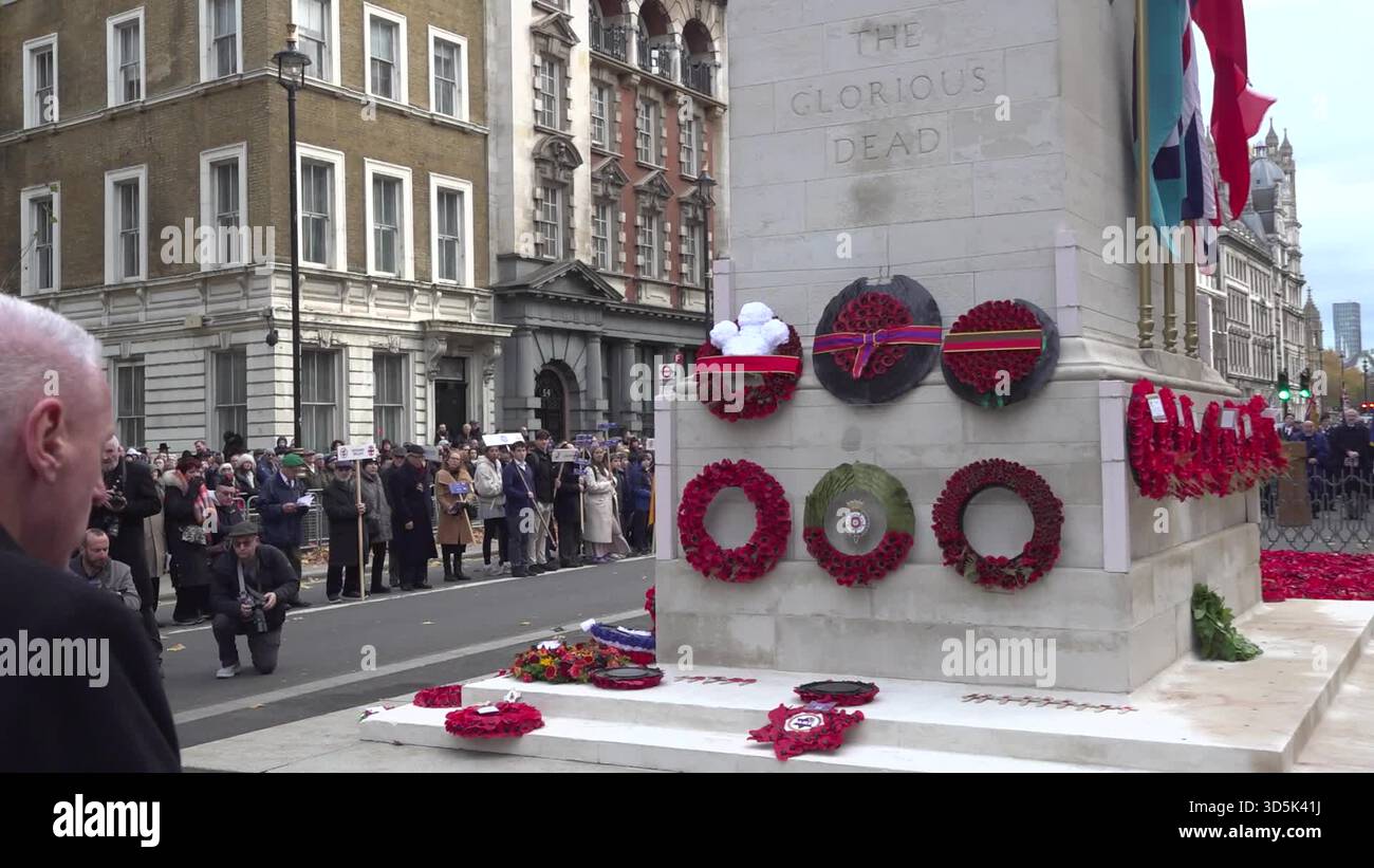 Hundreds gather at the Cenotaph for annual Ajex remembrance parade ...