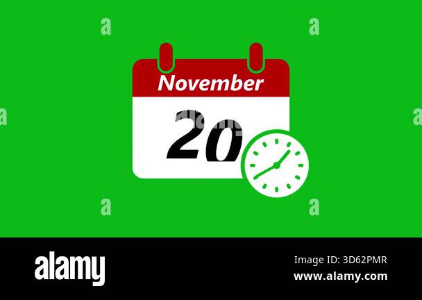 november 20 calendar icon. single flat icon from the month on the and ...