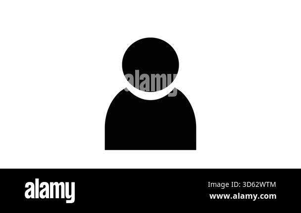 Animated User Rejected Icon with Red X Symbol: Profile Access Denied or ...