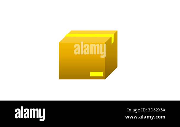 Animated 24-Hour Express Delivery Box for Fast Shipping and Logistics ...