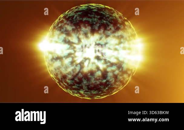 Plasma energy sphere emitting light and energy waves Stock Video ...