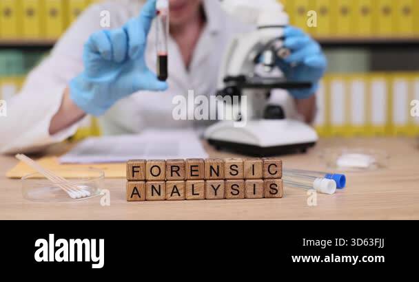 In a vibrant lab, a researcher conducts forensic analysis with ...