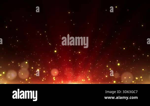 Fiery Red and Gold Particle Ascent Abstract Background Stock Video ...