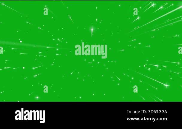 Warp Speed Star Trails Flying Effect on Green Screen Background Stock ...