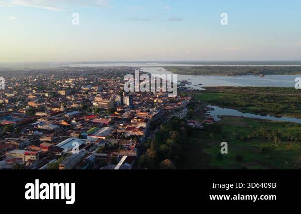 Breathtaking aerial footage shows the sprawling city of Iquitos, Peru ...