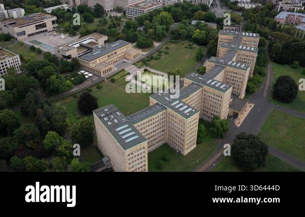 Aerial perspective revealing IG Farben Building, now Goethe University ...