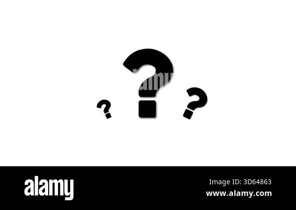 Dynamic question mark animation in high definition for creative ...