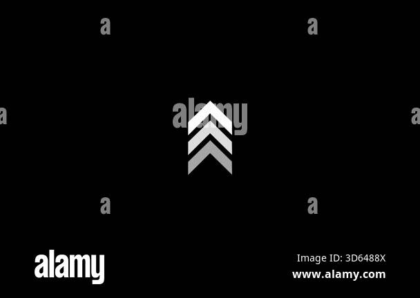 Animated upward directional arrow loop with subtle glow effect for ...