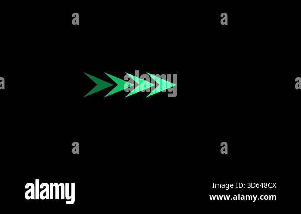 Animated rightward directional arrow loop with subtle glow effect for ...
