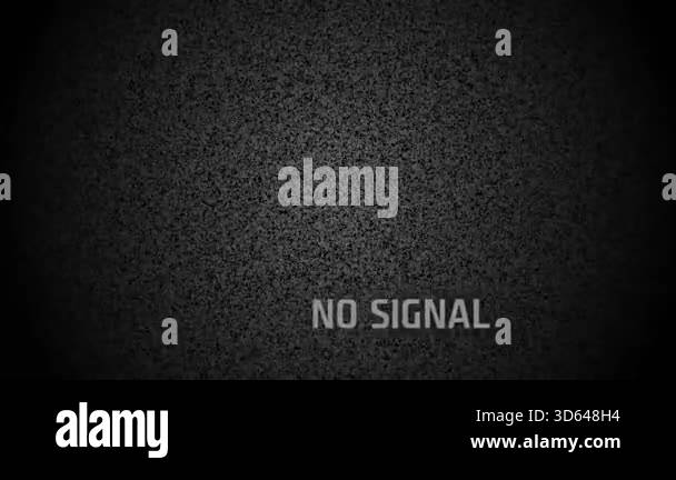 Retro television screen displaying static and no signal interference a ...