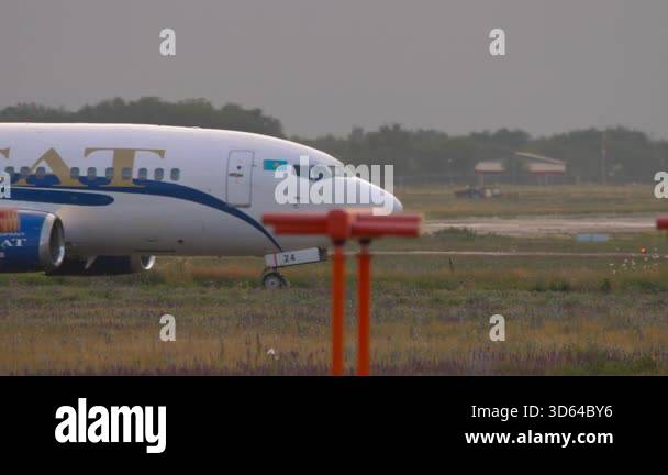 ALMATY, KAZAKHSTAN - JUNE 27, 2025: Commercial aircraft SCAT Airlines ...