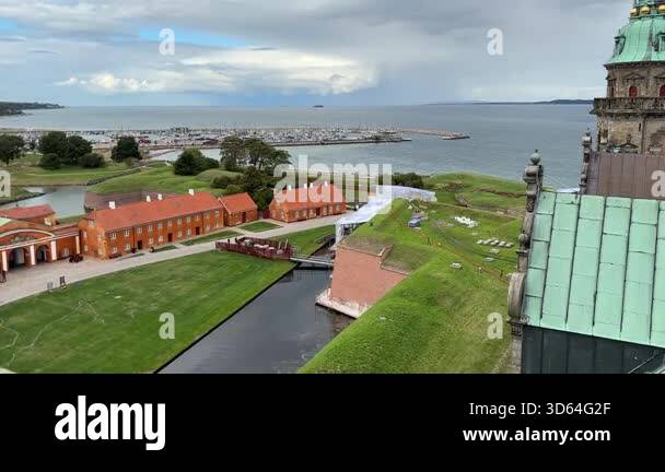 Kronborg Castle Helsingor Denmark exterior view displays Renaissance ...