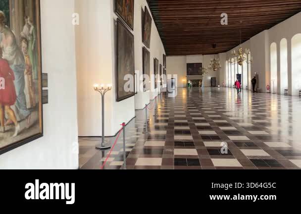 Kronborg Castle Helsingor Denmark interior captures grand hall elements ...