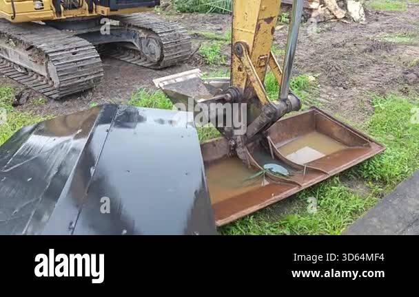 Perak, Malaysia. November 10,2025: Caterpillar Excavator with Hammer ...