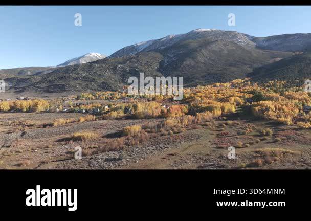 Crowley Lake, California, USA - Aerial View Along Highway 395 Showing ...
