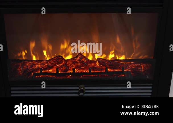 Electric Fireplace Insert Mimic Burning Fire Yellow Flames in Living ...