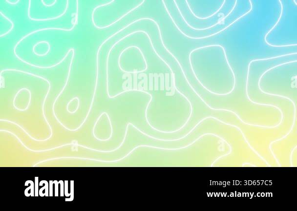 Soft pastel topographic contour lines flowing on gradient background ...