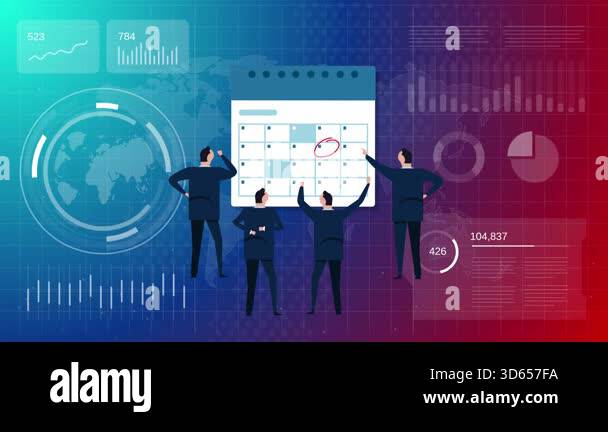 Illustration project planning cooperation Stock Videos & Footage - HD ...