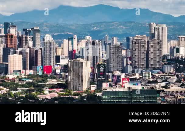 Business buildings and high rise condominiums. Makati Skyline. Metro ...