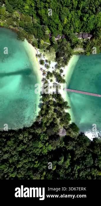 Stunning aerial views of Ko Ngam Beach, Koh Chang, Thailand, showcasing ...