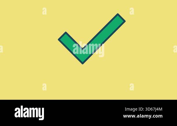 Bold green tick icon indicating verified status, correct answer, or ...