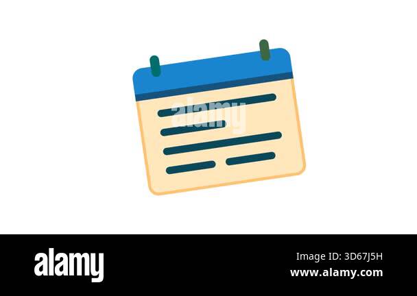 Minimalist calendar page with text lines illustrating organized ...