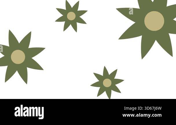 Abstract star-shaped flower artwork in earthy tones representing ...