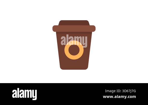 Stylish hot beverage cup graphic showcasing smooth brown gradients ...