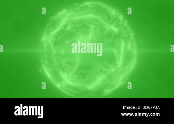 Green Screen Footage of Shimmering Glowing Energy Orb for Compositing ...