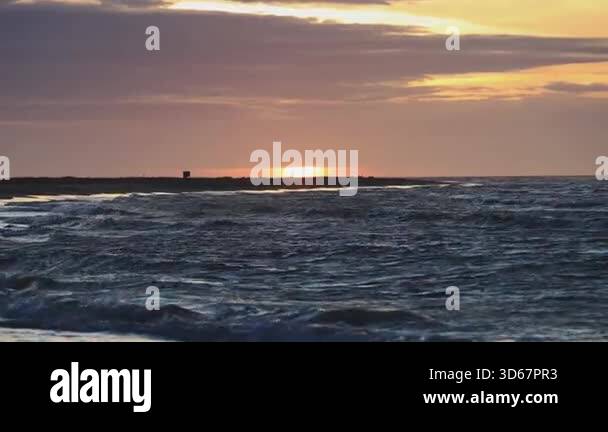 Waves splash from a moving boat on the Atlantic Ocean off Northern ...