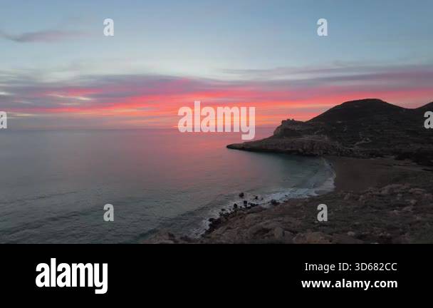 Timelapse Video from a Sunrise Over Rocky Beach, Cala del Cuervo,Las ...