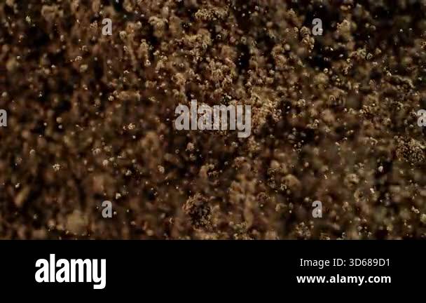 Super Slow Motion Shot of Exploding Soil Towards Camera at 1000fps ...