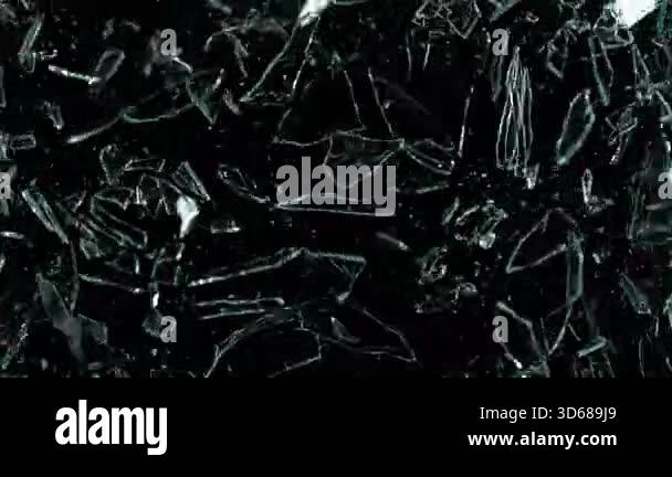 Super Slow Motion Shot of Real Glass Break at 1000 fps Isolated on ...