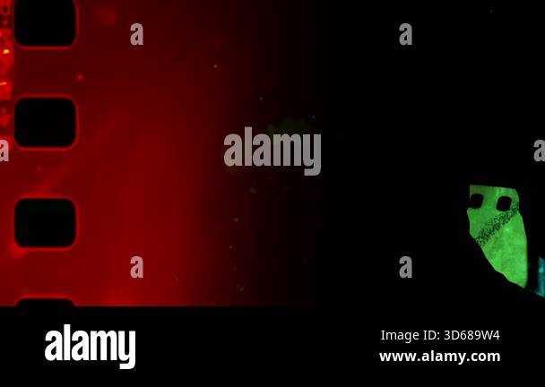 Distorted vintage film overlay with subtle flicker and worn frame ...