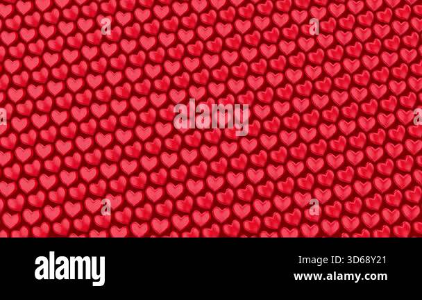Background with many rows of shiny red hearts Stock Video Footage - Alamy