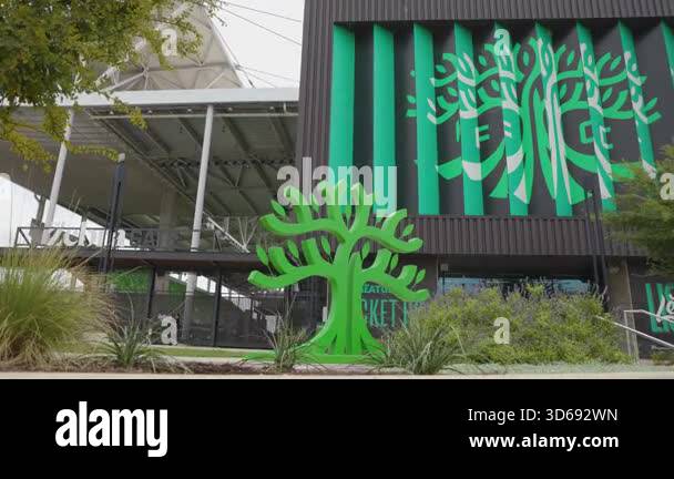 Austin, Texas USA - September 7 2025 Q2 Stadium Exterior Green Tree ...