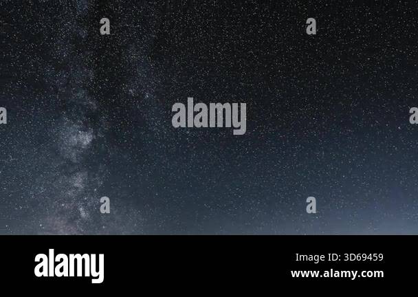 Time lapse showing the Milky Way galaxy and stars slowly moving across ...