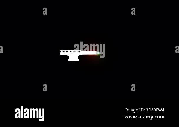 Futuristic spaceship firing intense laser beam from advanced weapon ...