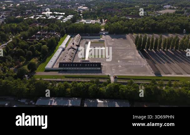 Konzentrationslager Luftaufnahme in Dachau, Germany, Holocaust Opfer ...