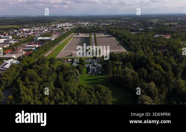 Konzentrationslager Luftaufnahme in Dachau, Germany, Holocaust Opfer ...
