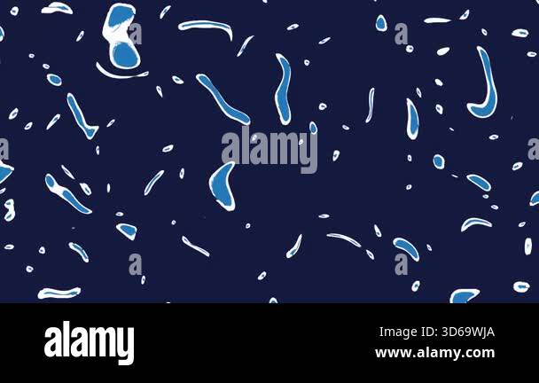 Abstract liquid dots in Dark Blue Gradient Background Stock Video ...