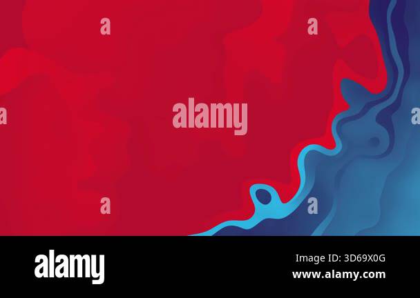 Vibrant Red Blue Liquid Motion Background Animation Stock Video Footage ...