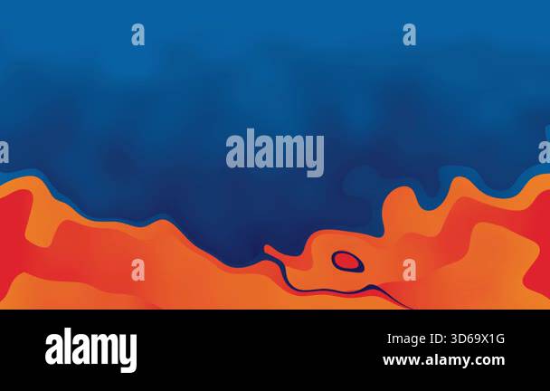 Vibrant Blue and Orange Liquid Motion Background Animation Stock Video ...