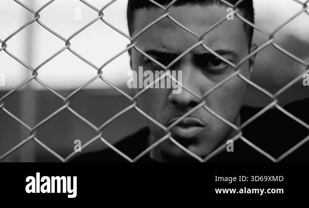 Latin Hispanic man of African descent staring forward with intense ...