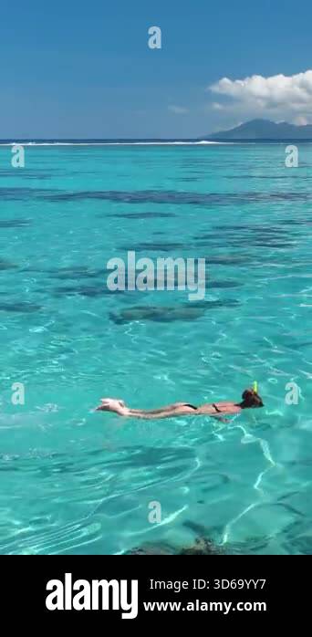 Snorkeling in clear blue waters, surrounded by tropical beauty, under a ...