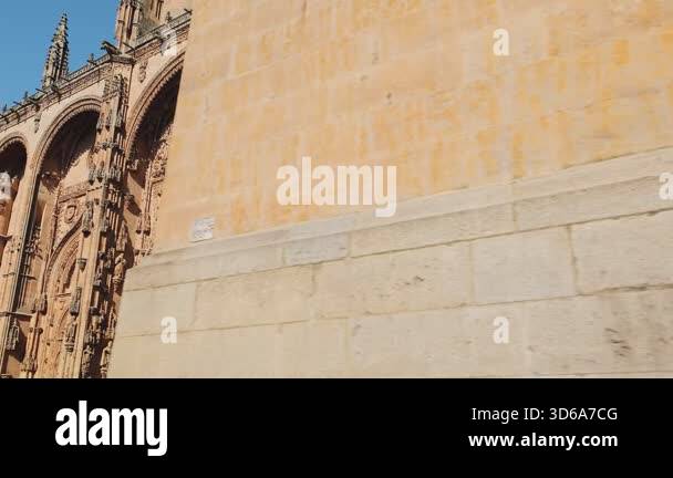 Magnificent historic facade of the Salamanca Cathedral in Castile and ...
