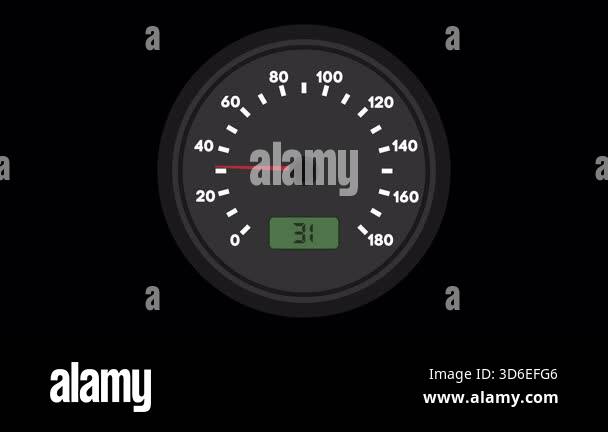 Speedometer animation on a transparent background with numbers and an arrow Stock Video Footage ...